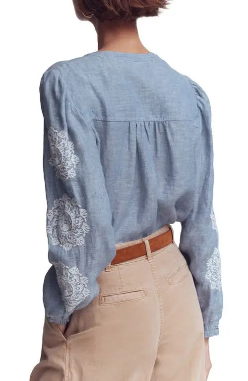 Boden Embroidered Cotton Top