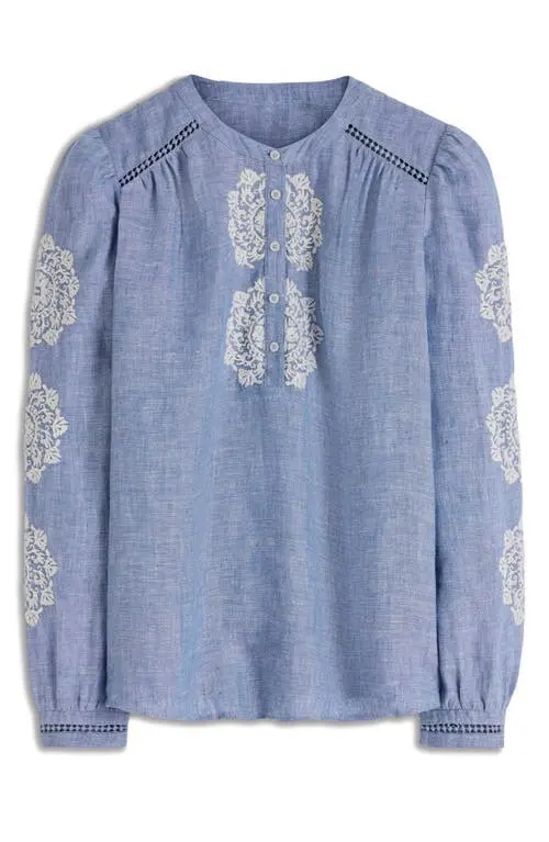 Boden Embroidered Cotton Top