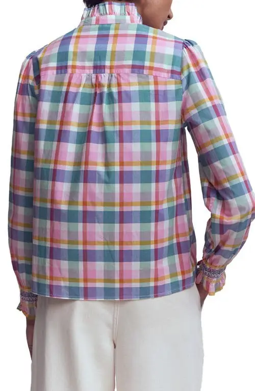 Boden Esme Check Smock Detail Button-up Shirt