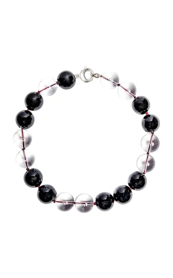 DON'T LET DISCO Onyx Orbs Necklace Sequence - Black