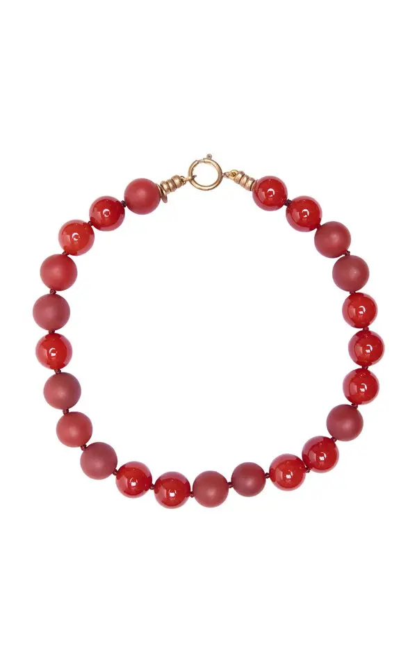 DON'T LET DISCO Carnelian Orbs Necklace Sequence