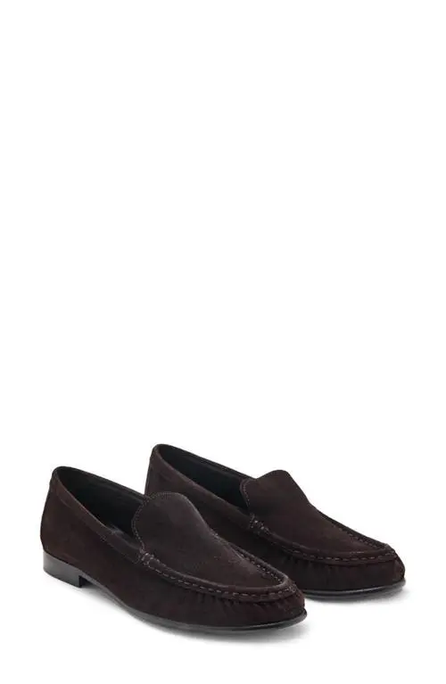 Mango Gathered Suede Loafer