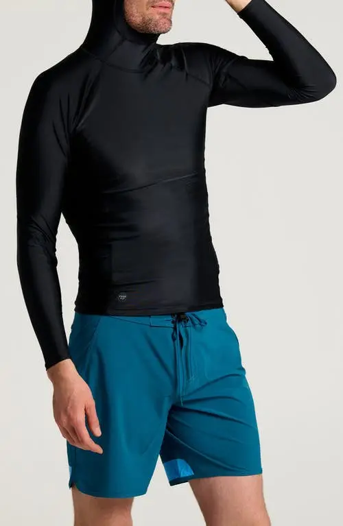 FREE FLY Pinnacle Hooded Rashguard - Black