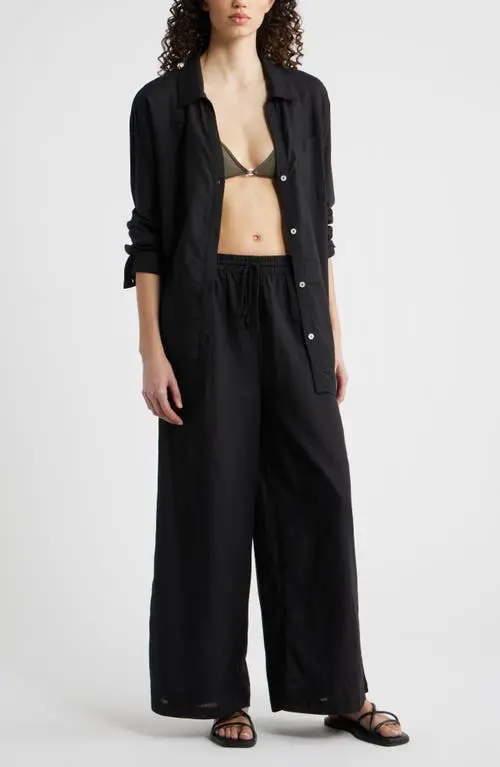 Nordstrom Flowy Cover-up Pants - Black