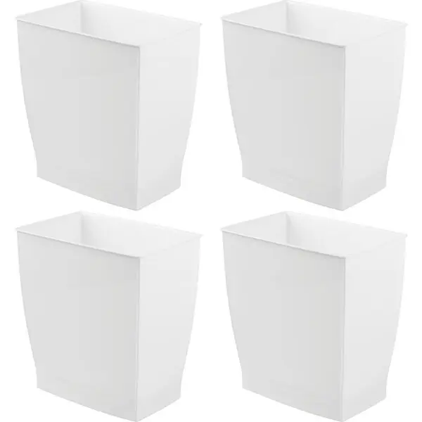 MONO Rectangular Trash Can, 2.5 Gal. / 9.5 Liter, 4-pack