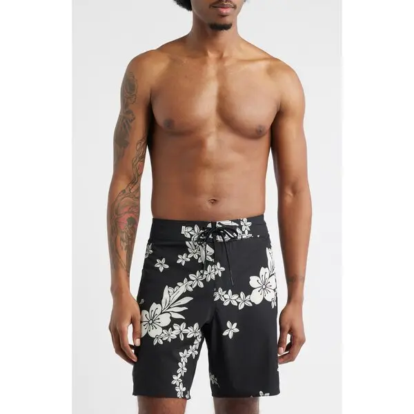 TENŌRE Printed Board Shorts - Black