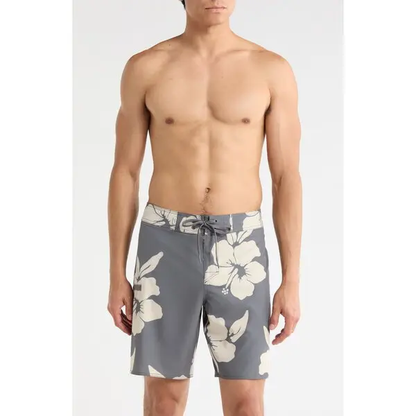 TENŌRE Printed Board Shorts - Grey