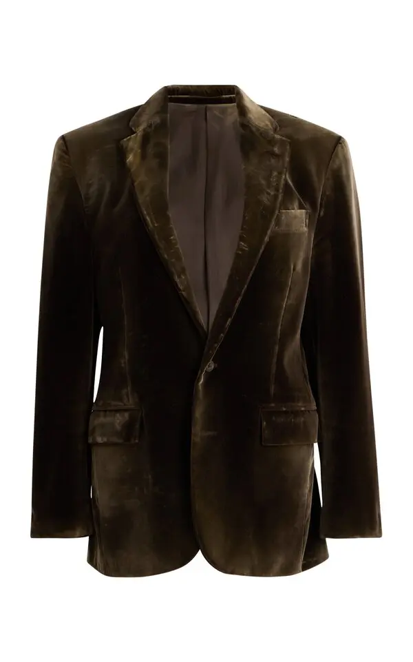 Ralph Lauren Hendriks Stretch Velvet Blazer