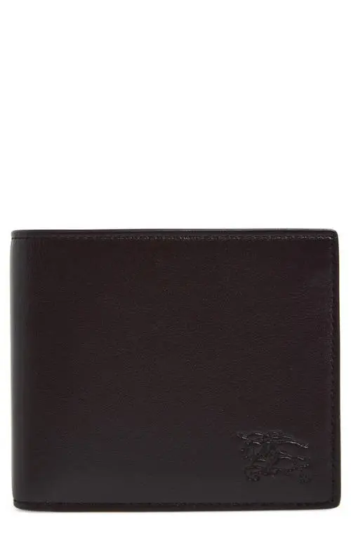 Burberry Equestrian Knight Design Leather Bifold Wallet