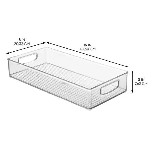 LINUS Stackable Pantry Storage Bin With Handles, Set Of 4
