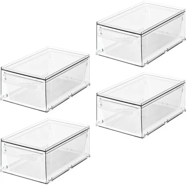 LINUS Stackable Kitchen Storage Drawerset Of 4 - Clear