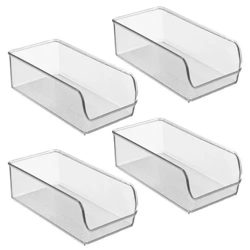 LINUS Pantry Bin For Kitchen Storageset Of 4 - Clear