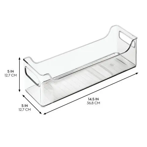 LINUS Stackable Plastic Pantry Binstorage Bin With Handles For Cabinets Or Fridgeset Of 4