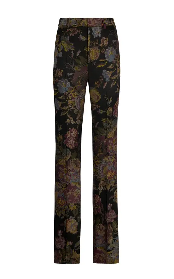 Ralph Lauren Wrigley Ii Floral Tapestry Trousers - Brown