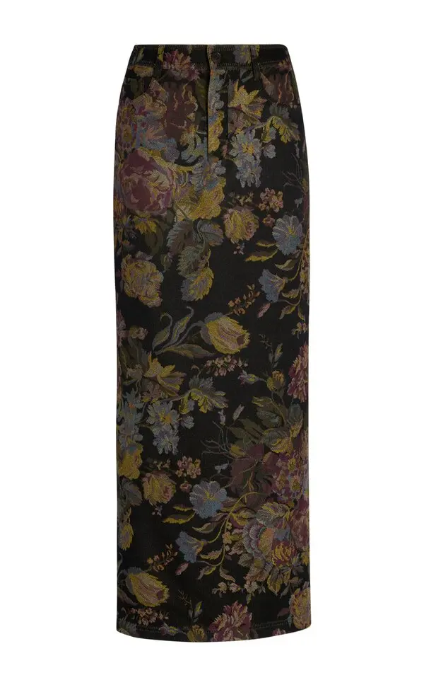 Ralph Lauren Floral Tapestry Maxi Skirt - Brown