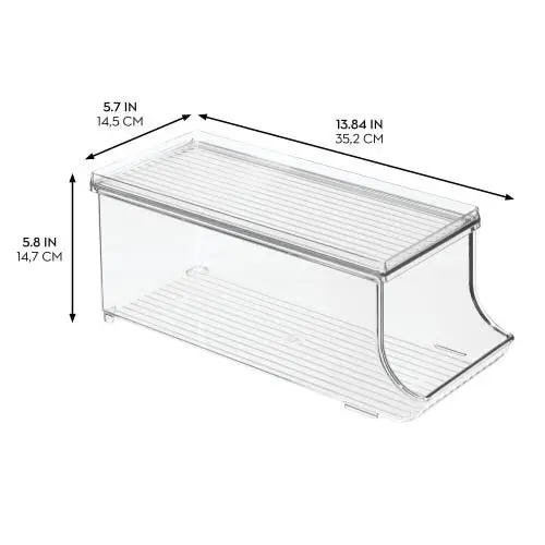 BASIC Soda Can Organizer With Lid For Pantry Or Refrigeratorset Of 4