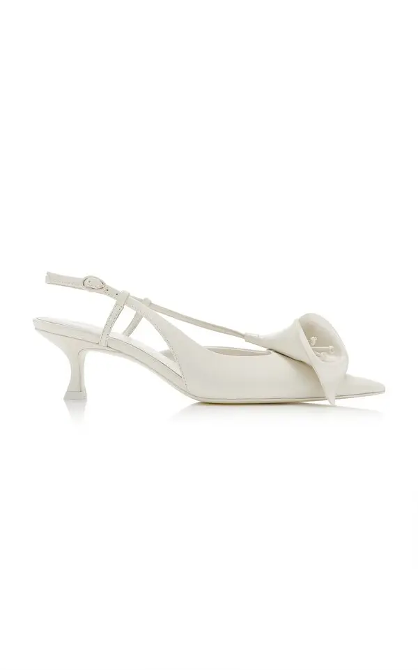 Cult Gaia Calla Kitten Heel Pumps - White