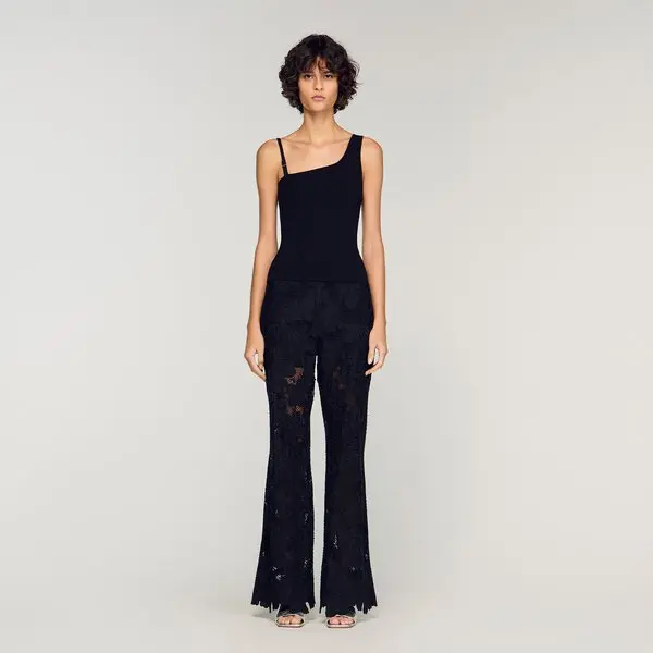Sandro Asymmetric Knit Top