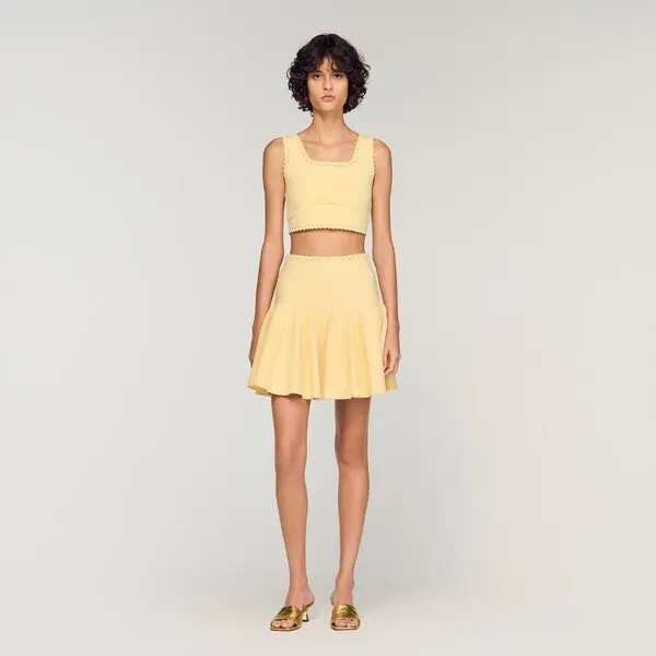 Sandro Knit Crop Top