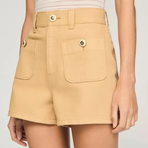 Sandro Denim Shorts - Beige