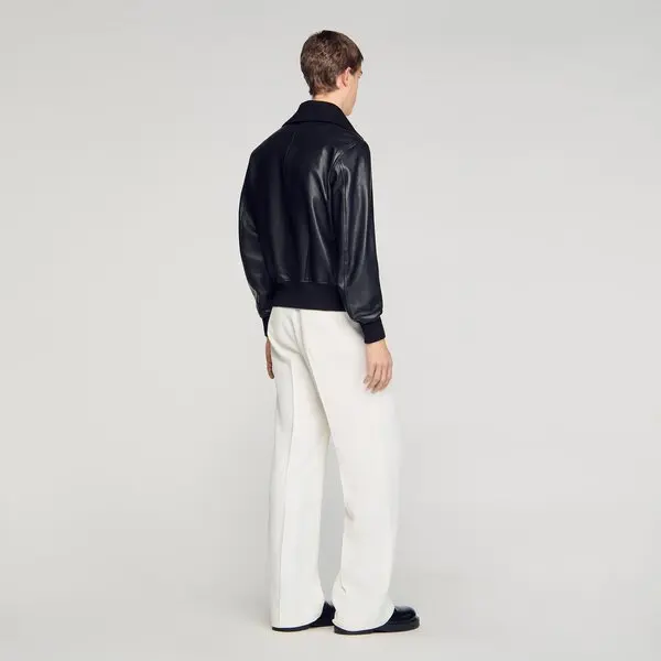Sandro Zipped Leather Jacket