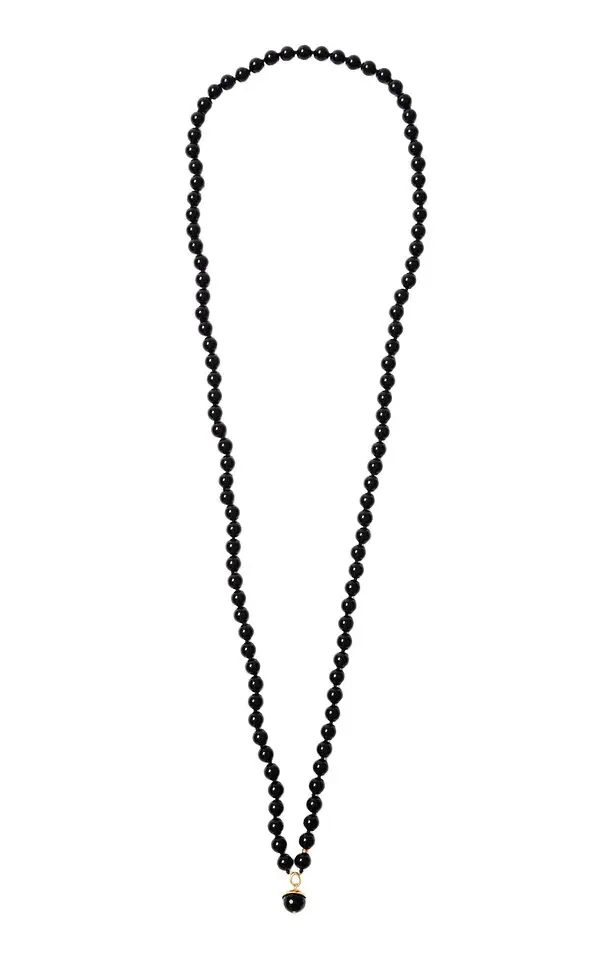 Chan Luu Bell 18k Gold-plated Onyx Necklace - Black