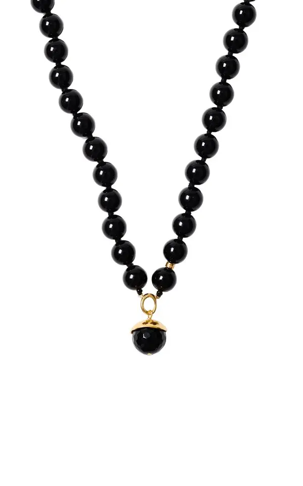 Chan Luu Bell 18k Gold-plated Onyx Necklace