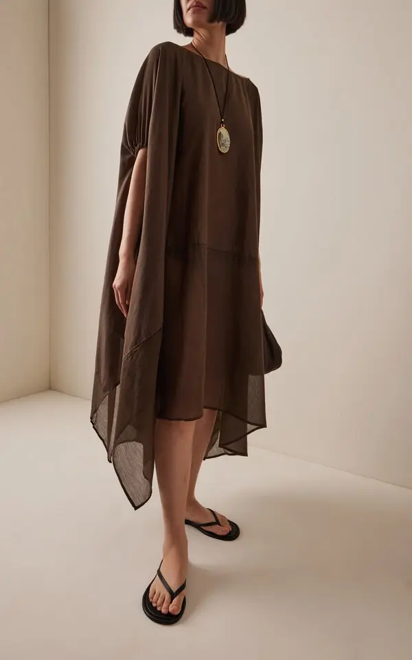 Chan Luu Cotton-silk High-low Kaftan