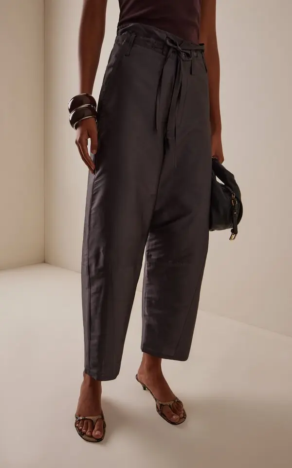Chan Luu Techno Taffeta Barrel Pants
