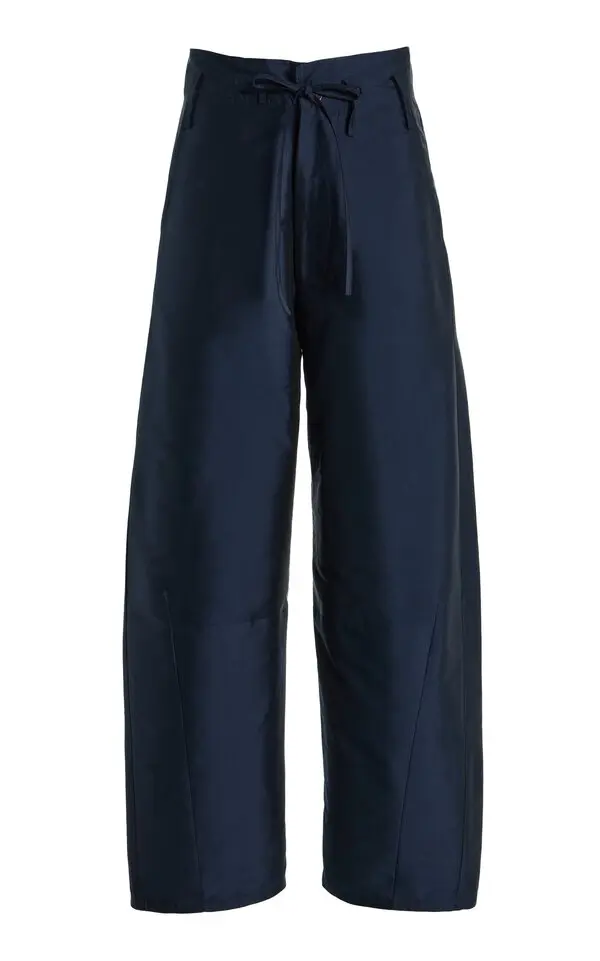 Chan Luu Techno Taffeta Barrel Pants - Navy