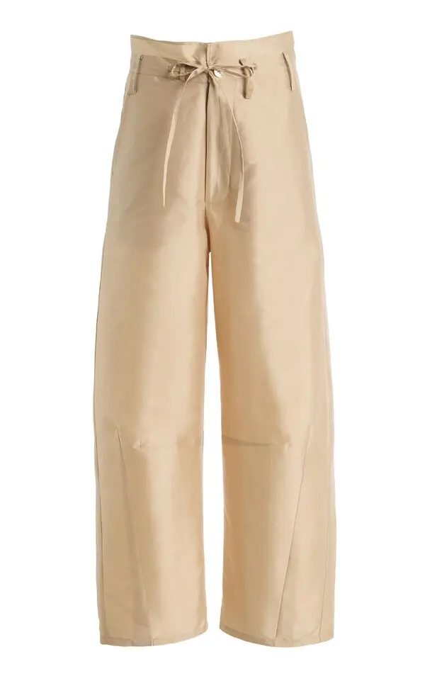 Chan Luu Techno Taffeta Barrel Pants - Neutral