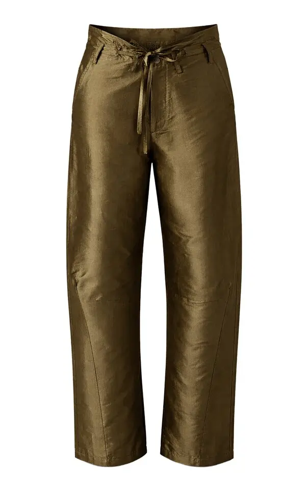 Chan Luu Techno Taffeta Barrel Pants