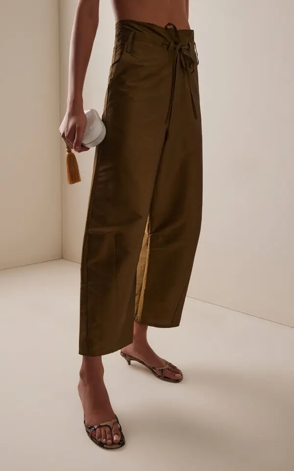 Chan Luu Techno Taffeta Barrel Pants