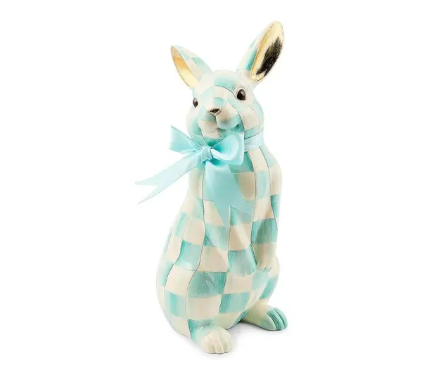 MACKENZIE-CHILDS Aqua Check Peter Bunny