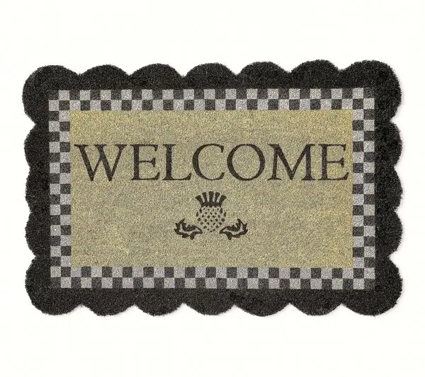 MACKENZIE-CHILDS Scalloped Edge Entrance Mat - One-color