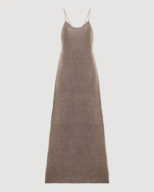 Veronica De Piante Liliana Silk Crochet Dress