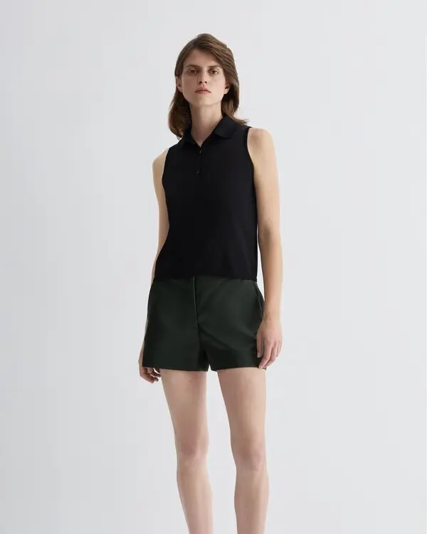 Veronica De Piante Belle Technical Cotton Shorts - Olive