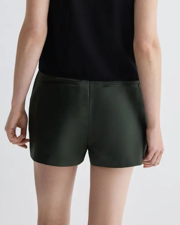 Veronica De Piante Belle Technical Cotton Shorts - Olive
