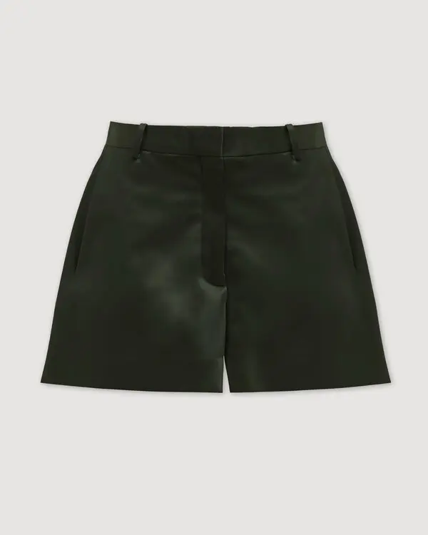 Veronica De Piante Belle Technical Cotton Shorts - Olive