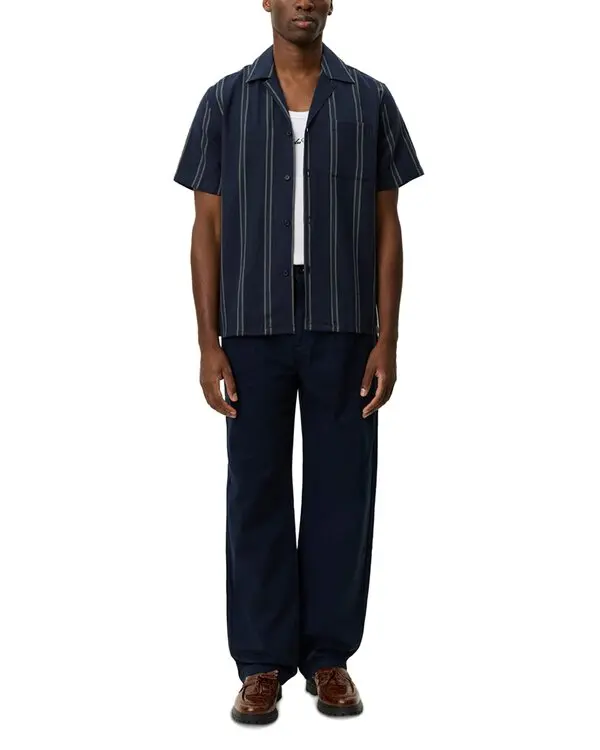 LES DEUX Lawson Stripe Shirt - Dark Navy