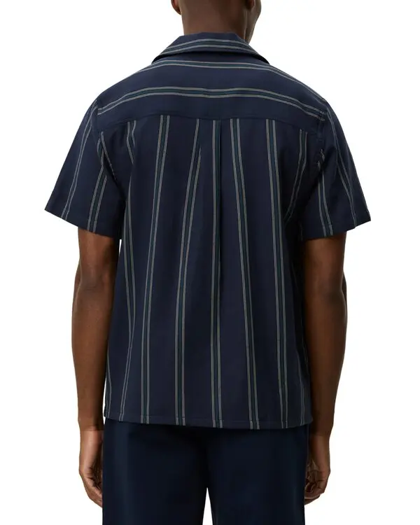 LES DEUX Lawson Stripe Shirt - Dark Navy