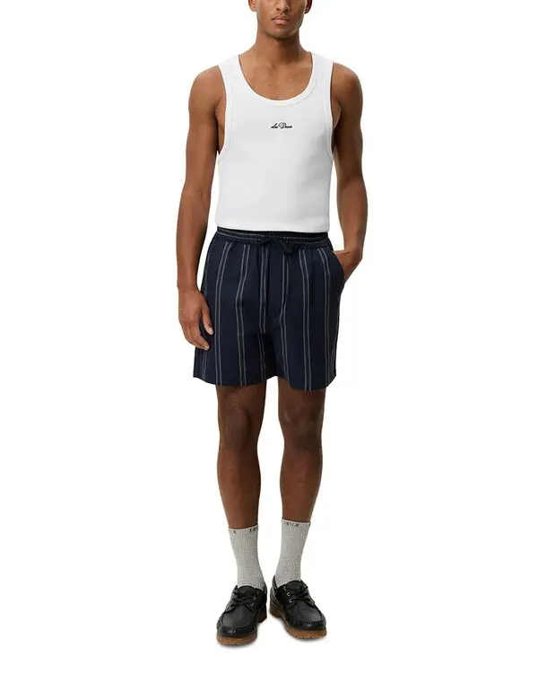 LES DEUX Laws Stripe Shorts - Dark Navy