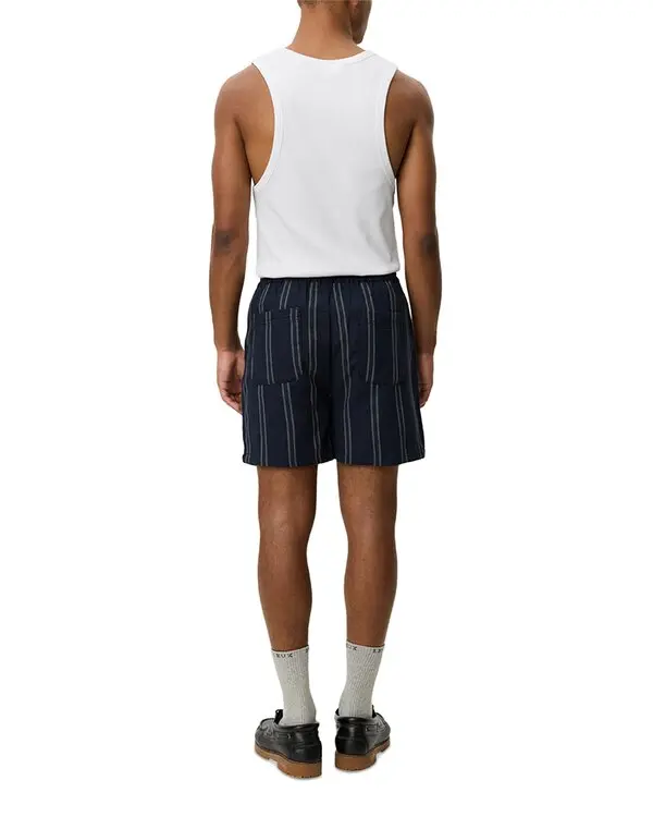 LES DEUX Laws Stripe Shorts - Dark Navy