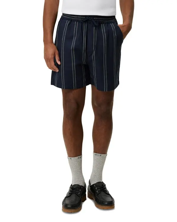 LES DEUX Laws Stripe Shorts - Dark Navy