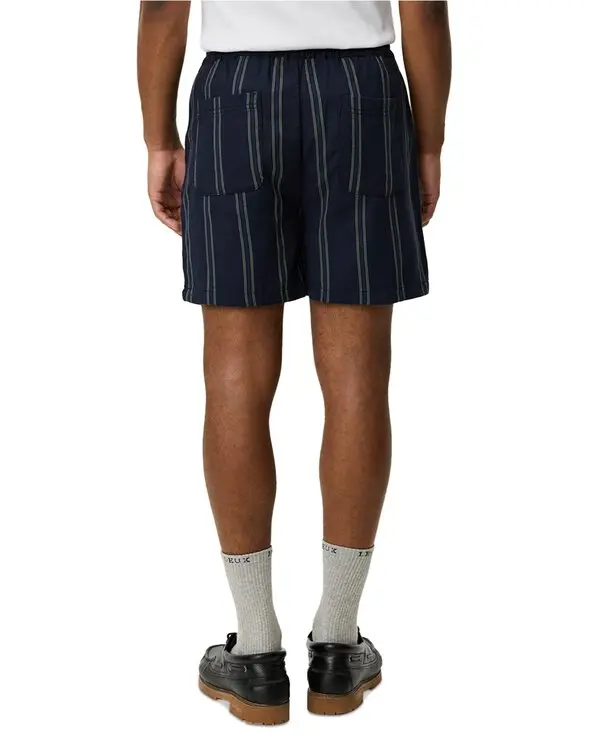 LES DEUX Laws Stripe Shorts - Dark Navy