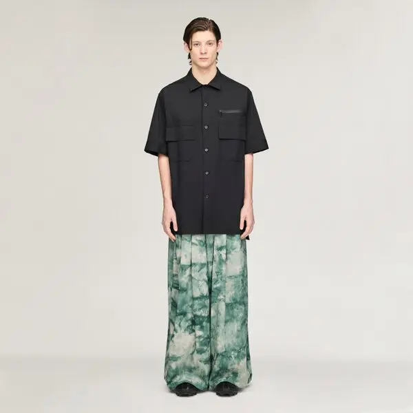 Adidas Y-3 Raw Edge 3 Stripes Aop Wide Leg Pants