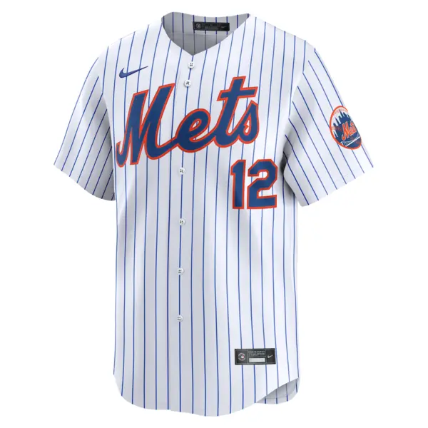 Nike Francisco Lindor New York Mets Dri-fit Mlb Limited Jersey - White
