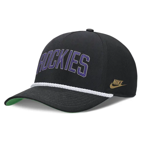Nike Colorado Rockies Rise Mlb Adjustable Cap - Black