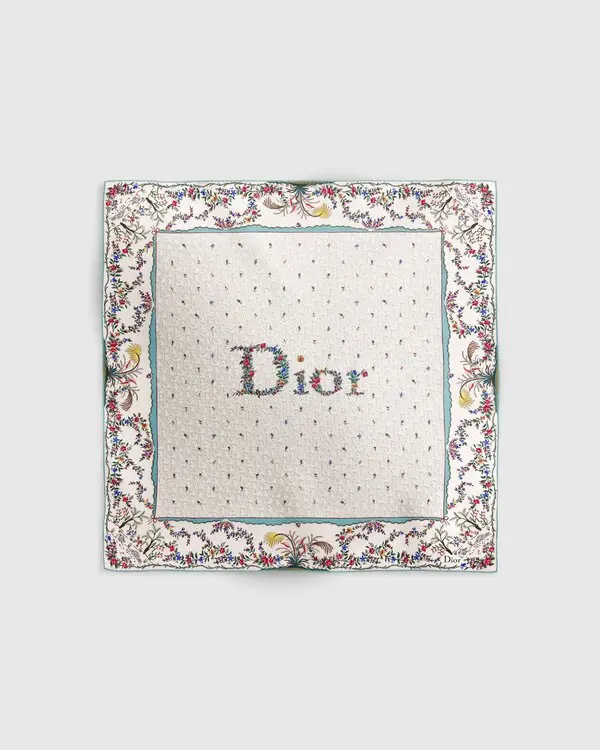 Dior 90 Revolution Flowers Square Scarf