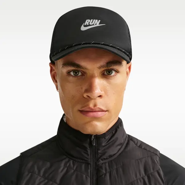 Nike Pro Dri-fit Unstructured Swoosh Run Cap - Black